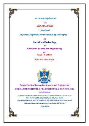 Internship documentation - An Internship Report on AI-ML VIRTUAL ...