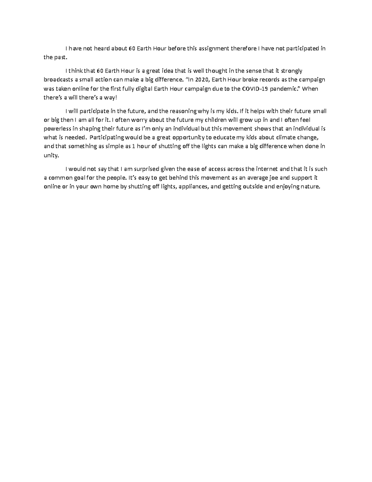 60 Earth Hour - I have not heard about 60 Earth Hour before this ...
