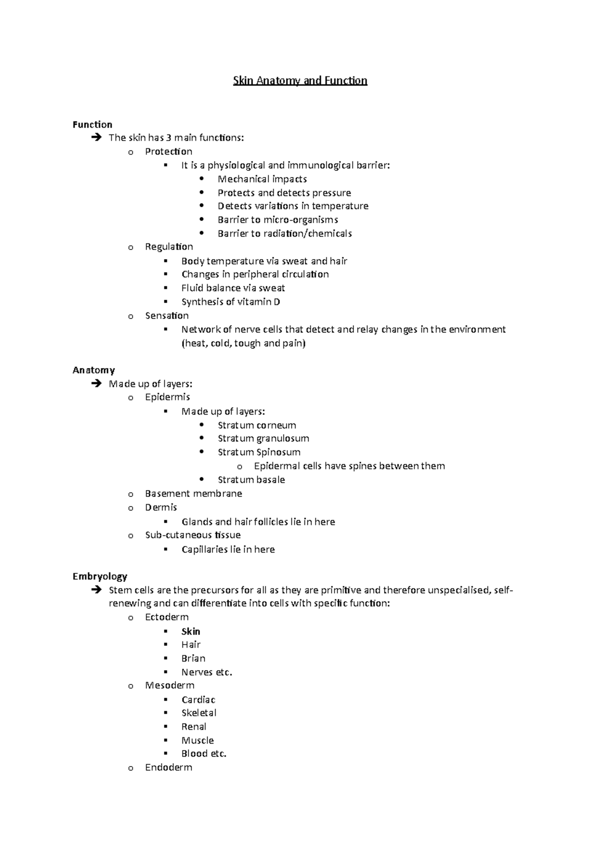 Skin Anatomy and Function - Skin Anatomy and Function Function The skin ...