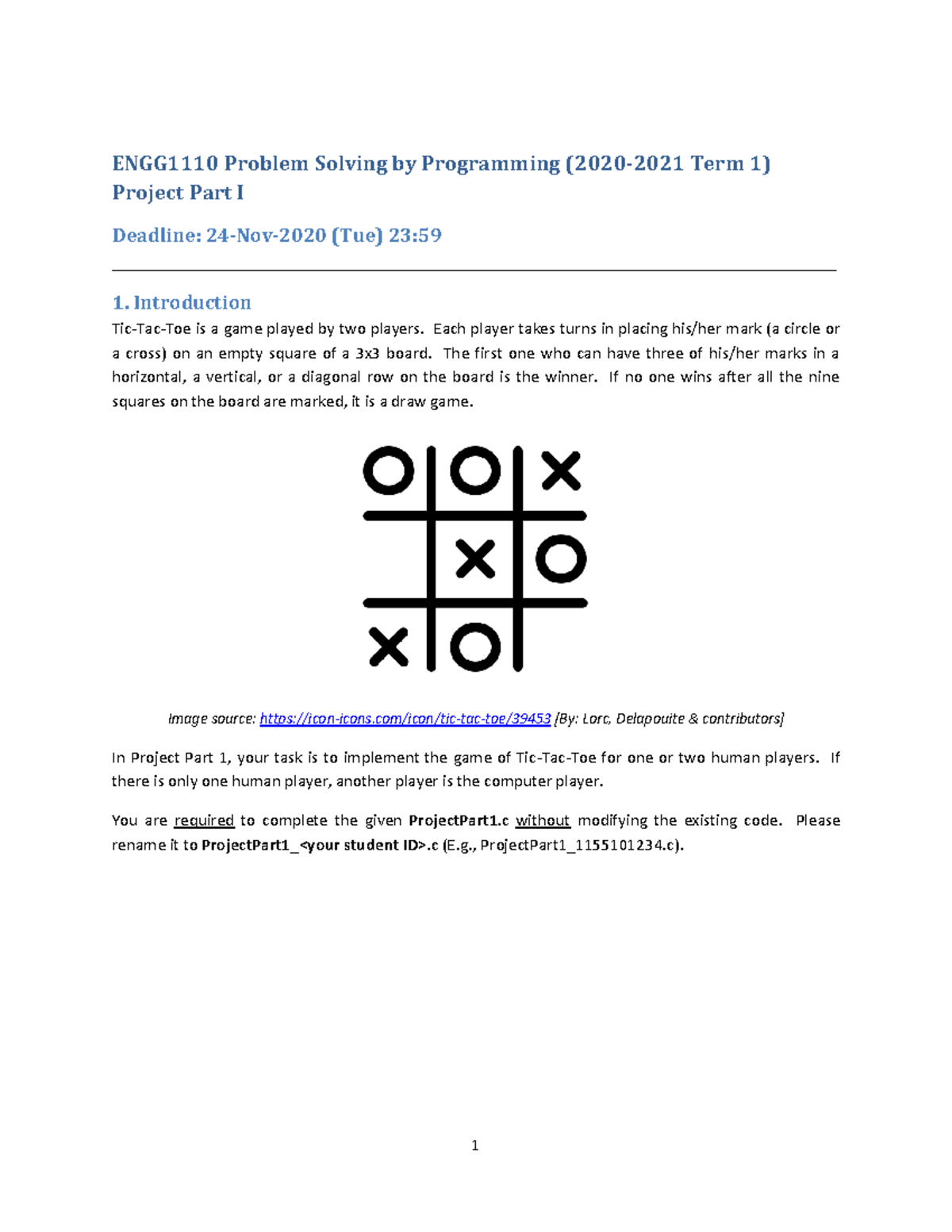 ENGG1110 Project Part 1 - ENGG1110 Problem Solving by Programming ( 2020 - 202 1 Term 1) Project ...