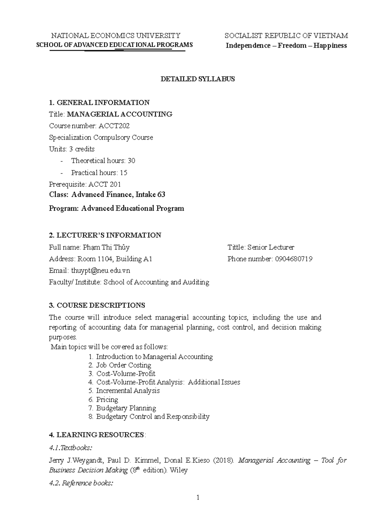 ACCT 202- Detailed syllabus - 2023-finance - NATIONAL ECONOMICS ...