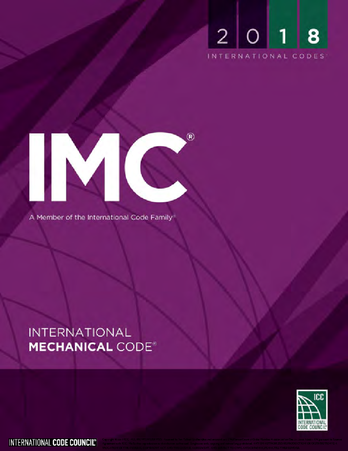 2018 International Mechanical Code - Copyright © 2017 ICC. ALL RIGHTS ...