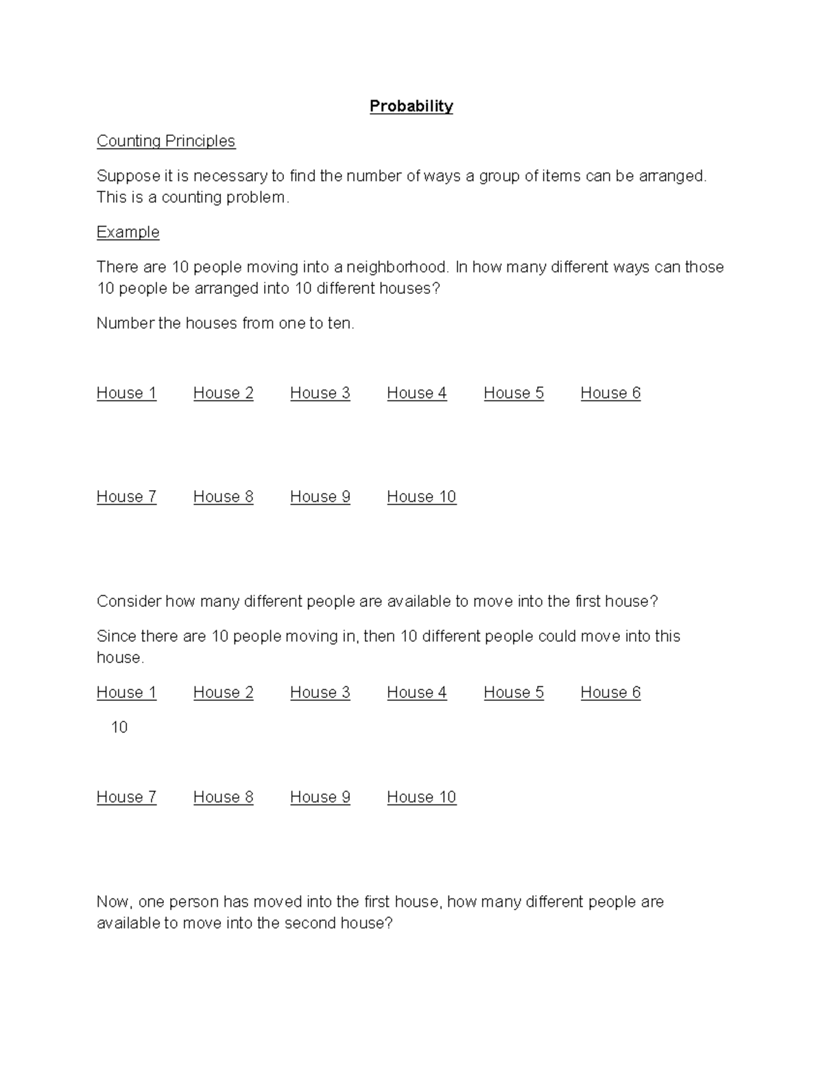 Probability HOMEWORK PROBLEM - Probability Counting Principles Suppose ...