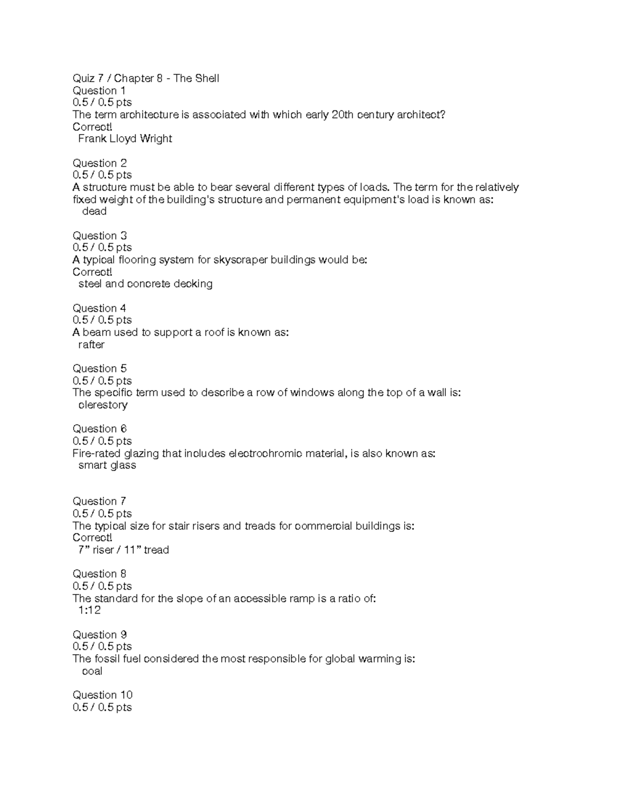 Quiz 8 and 9 - The Shell and The Lining - Quiz 7 / Chapter 8 - The ...
