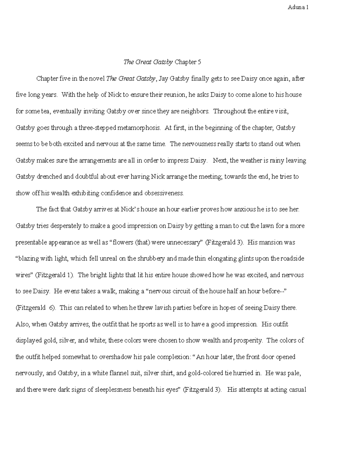 Experiences In Literature - Women & Literature - The Great Gatsby ...