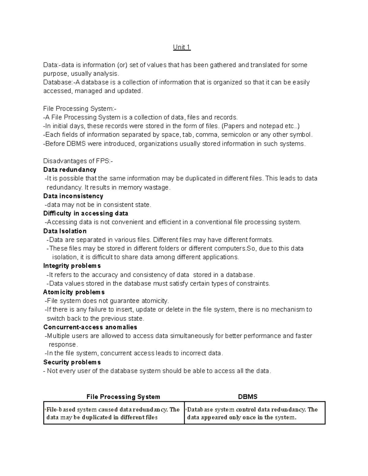 Unit 1 - abcdefghijklmnopqrstuvwxyz - Unit 1 Data:-data is information ...