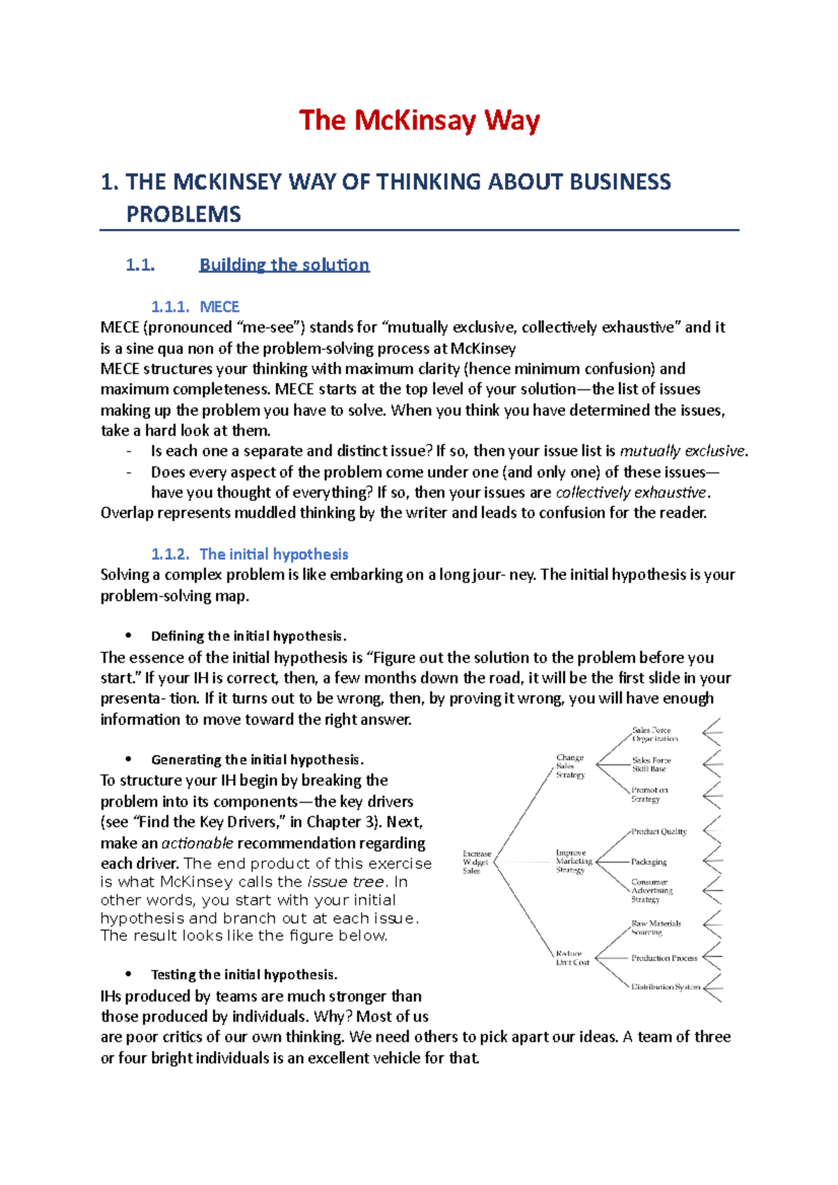 Notes de lecture - The McKinsey Way - The McKinsay Way 1. THE McKINSEY ...