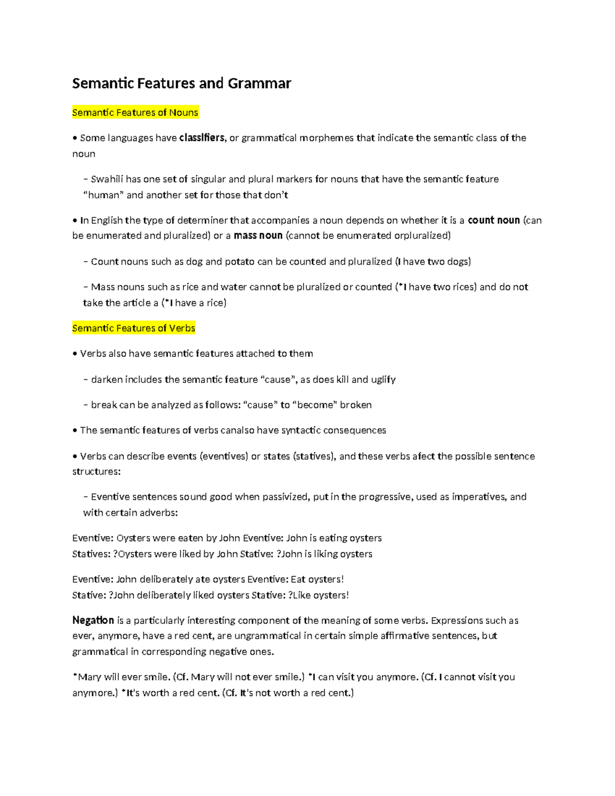 Semantic Features-WPS Office - Semantic Features and Grammar Semantic ...