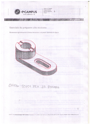 Es 1 - esercitazioni disegno - Disegno Meccanico - Studocu