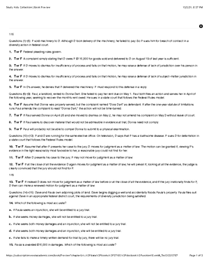 Civ Pro joinder - Tips: MUST satisfy both Joiner rules SMJ A. Proper ...