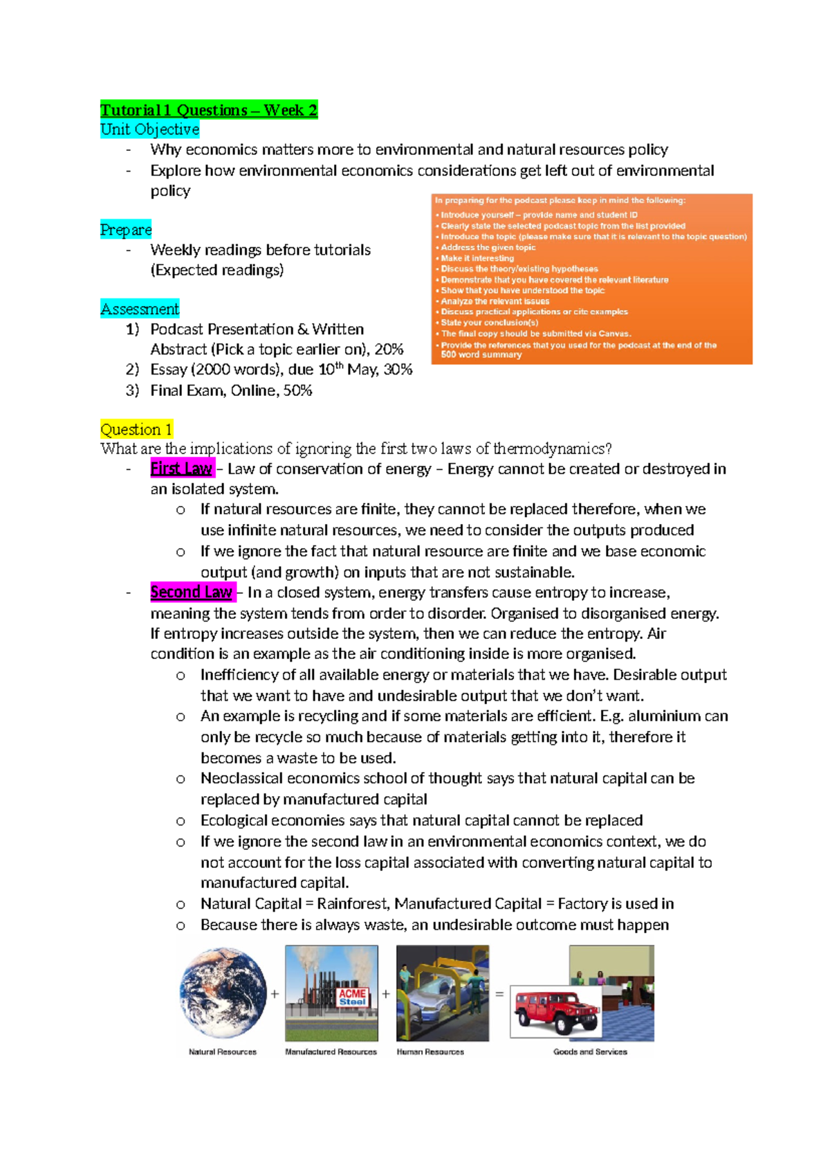 Tutorial Questions - Tutorial 1 Questions – Week 2 Unit Objective - Why ...