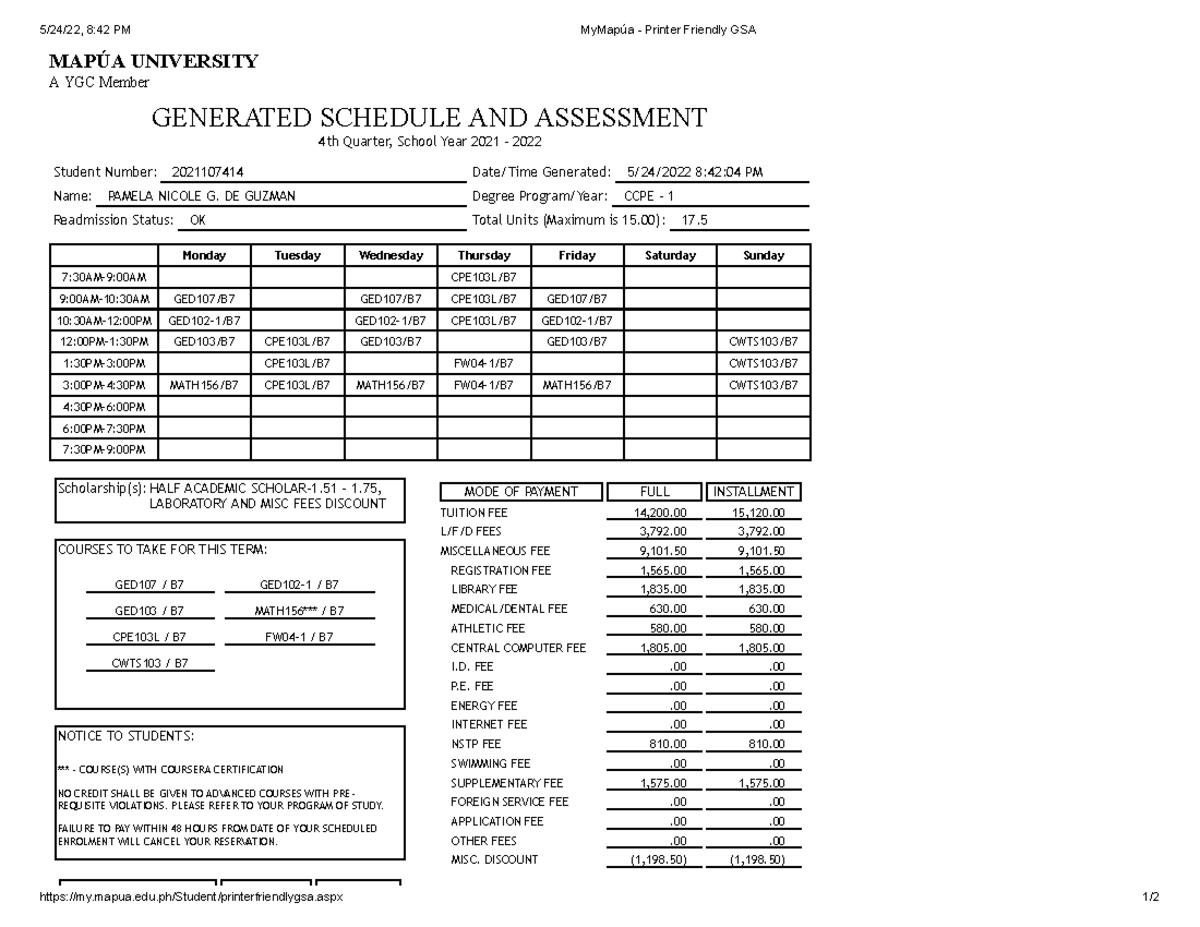 4T My Mapúa - Printer Friendly GSA - 5/24/22, 8:42 PM MyMapúa - Printer ...