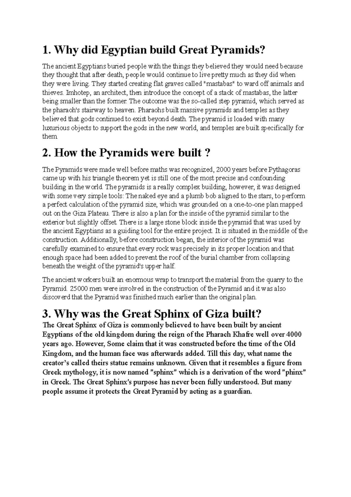 Pyramids - History is the study of change over time, and it covers all ...