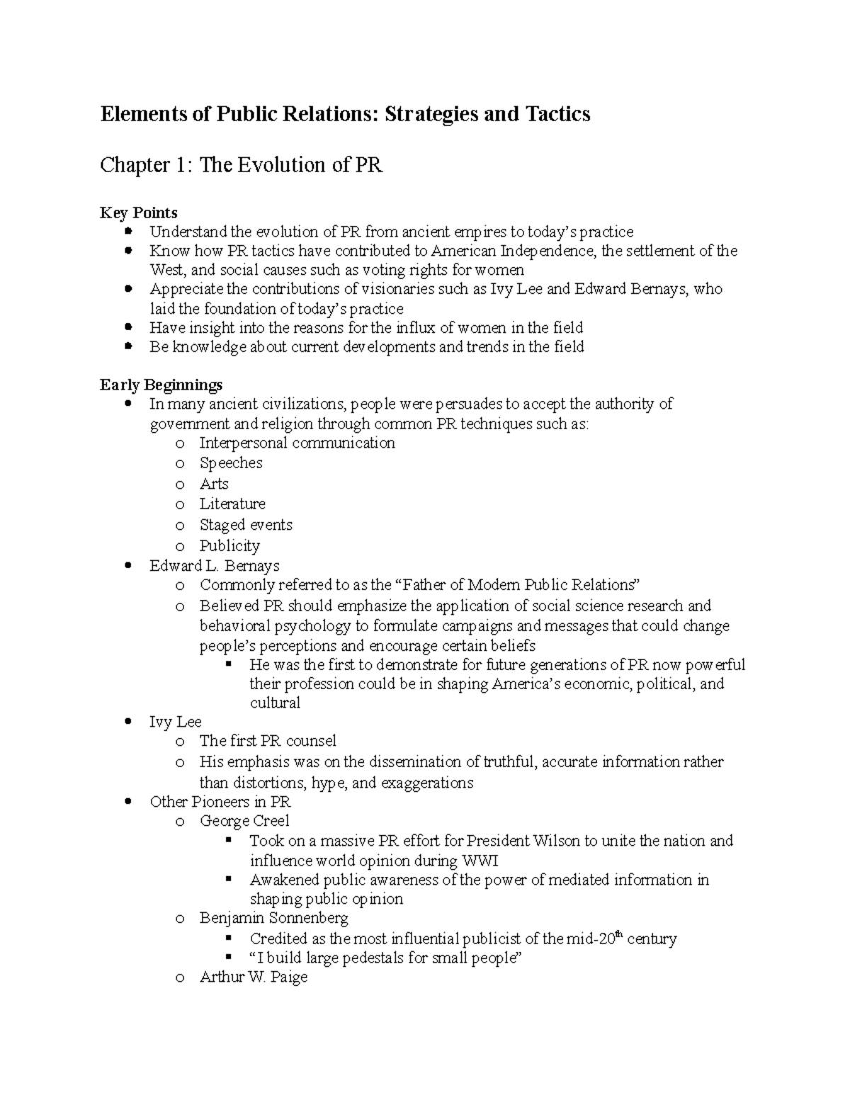 Elements of Public Relations- Chapter 2 - Elements of Public Relations ...