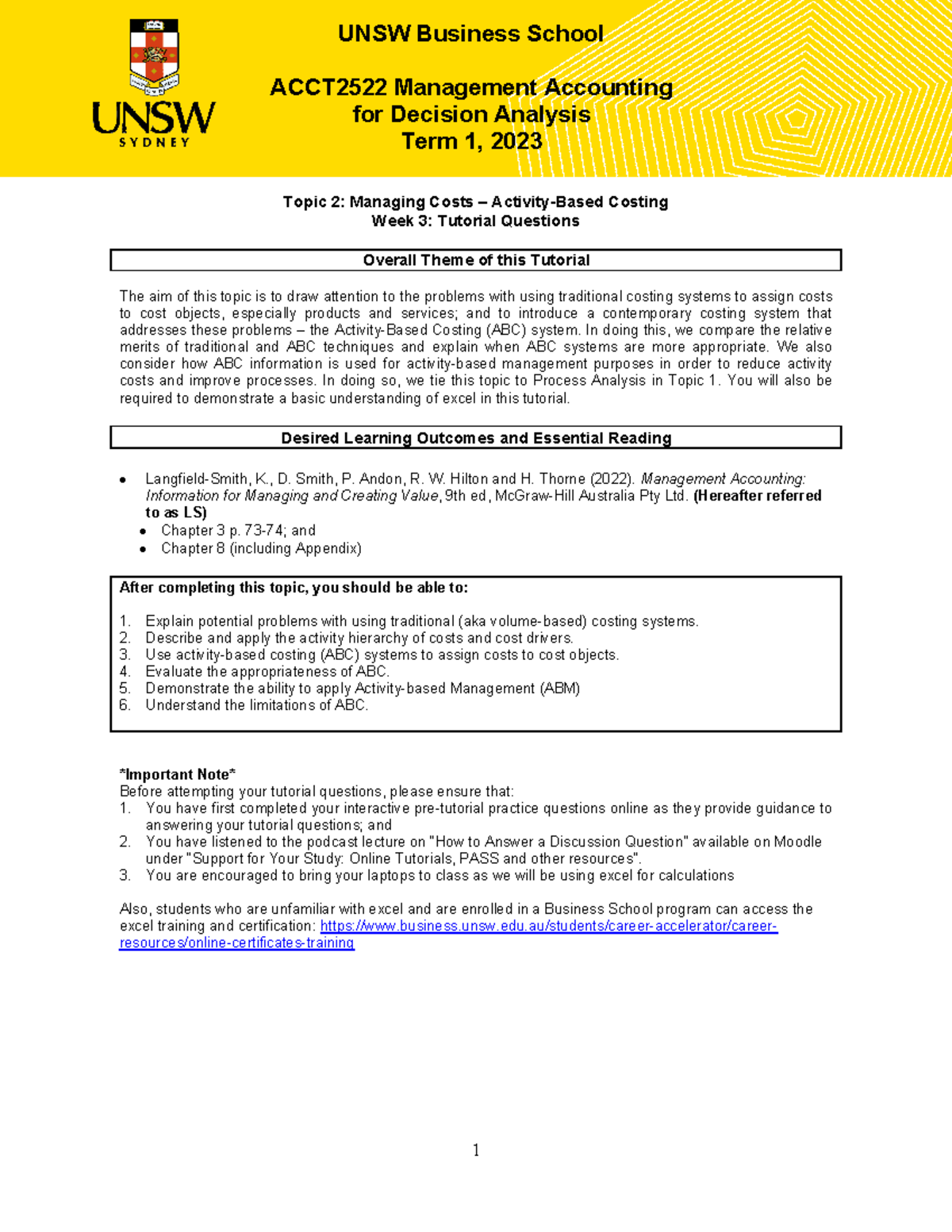ACCT2522 Topic 2 Tutorial Questions 2023 - UNSW Business School ...