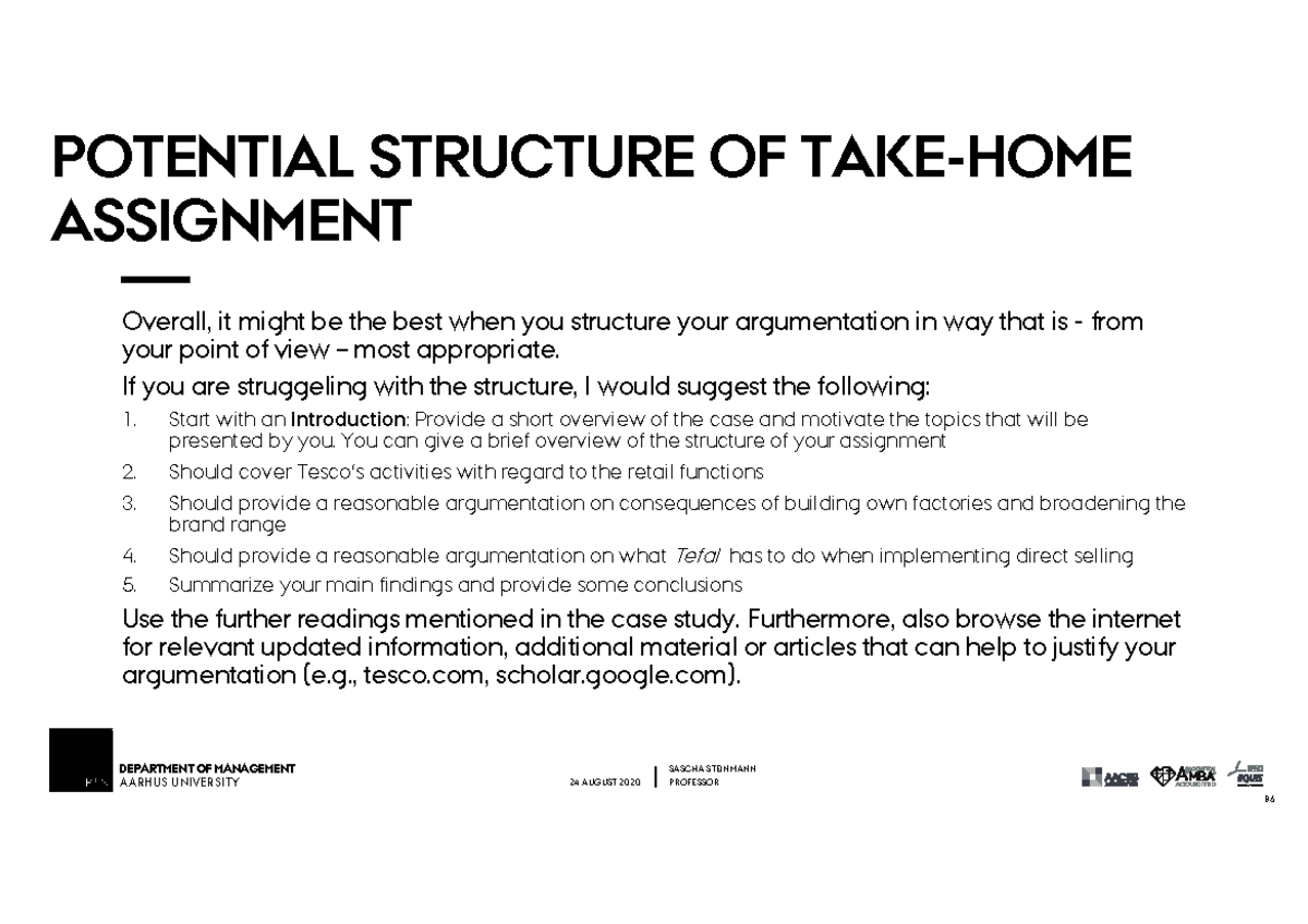 Potential Structure of Assignment - 24 AUGUST 2020 SASCHA ...