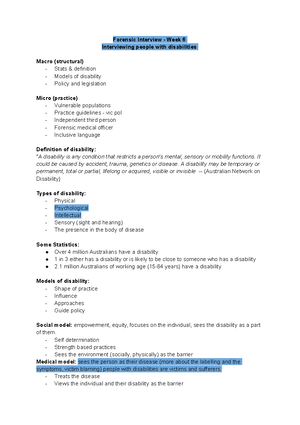 The Peace model - week 5 summary notes - Forensic Interviewing - Week 5 ...