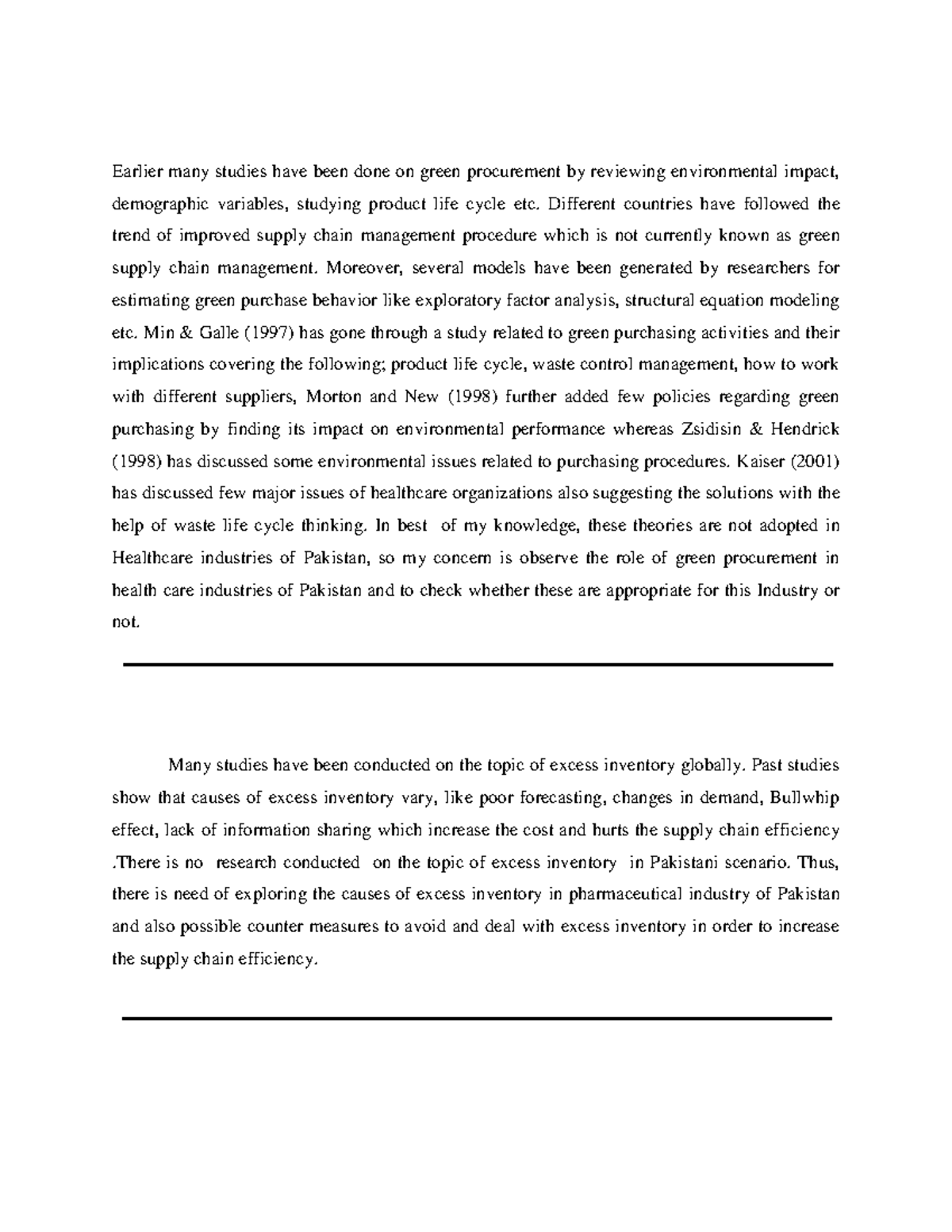 Problem Statement (Samples) - Earlier many studies have been done on ...