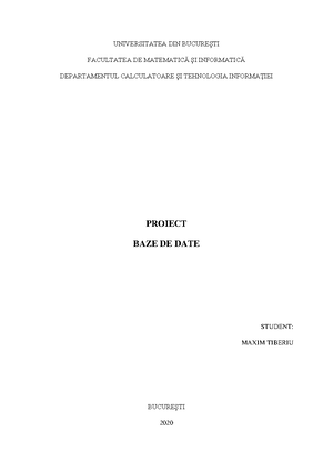 13 Proiect SBD Sisteme de baze de date Oracle Spatial - Proiect Oracle spatial SCARLAT SIMONA ...