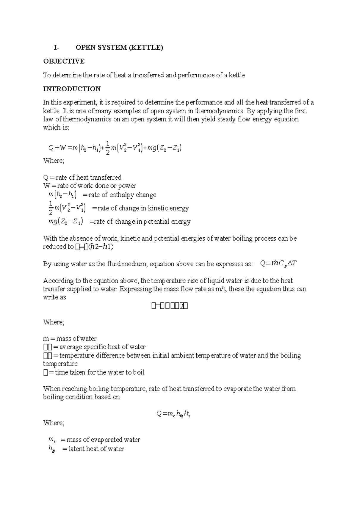 Experiment 8a - Summary Goodbye History Hello Hamburger - OPEN SYSTEM ...