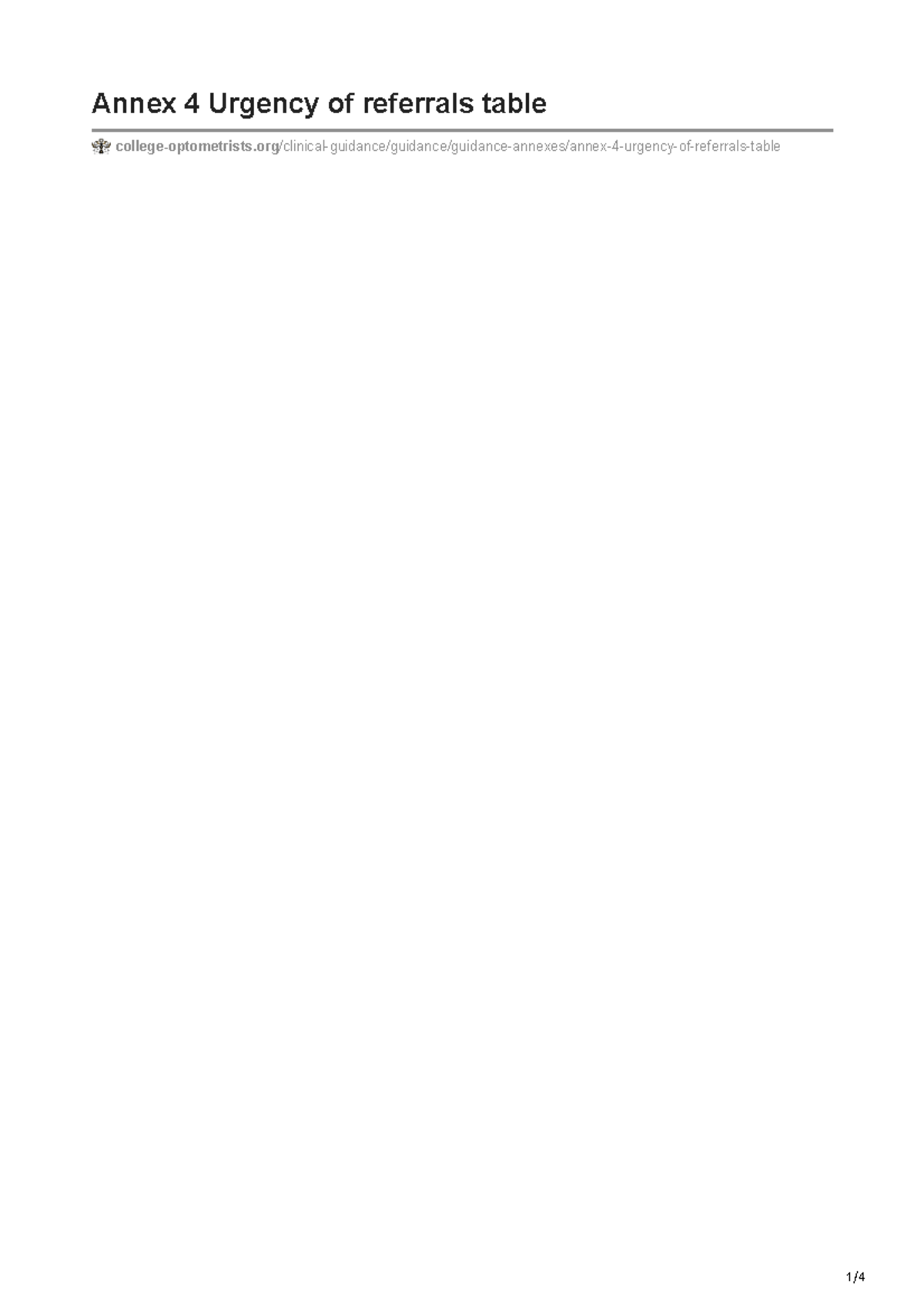 College-optometrists.org-Annex 4 Urgency of referrals table - Annex 4 ...
