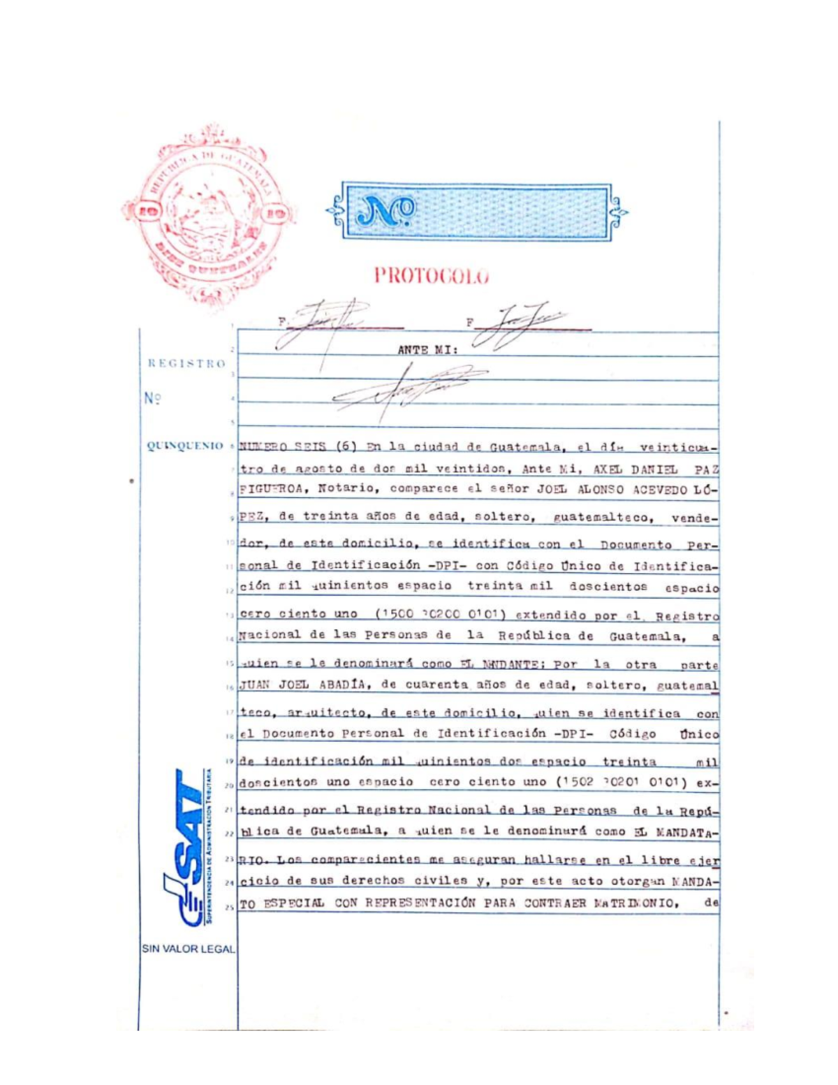 Mandato especial con representacion - Derecho Notarial II - Studocu