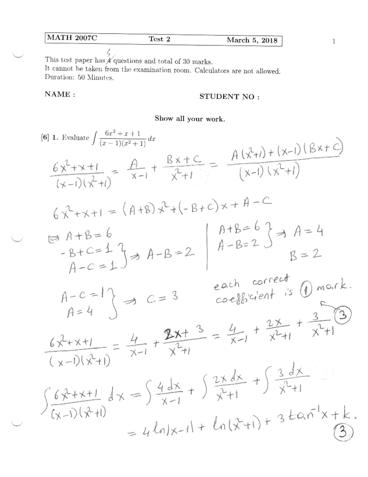 MATH2007 test2 Review Before TEST - mth 314 - Studocu