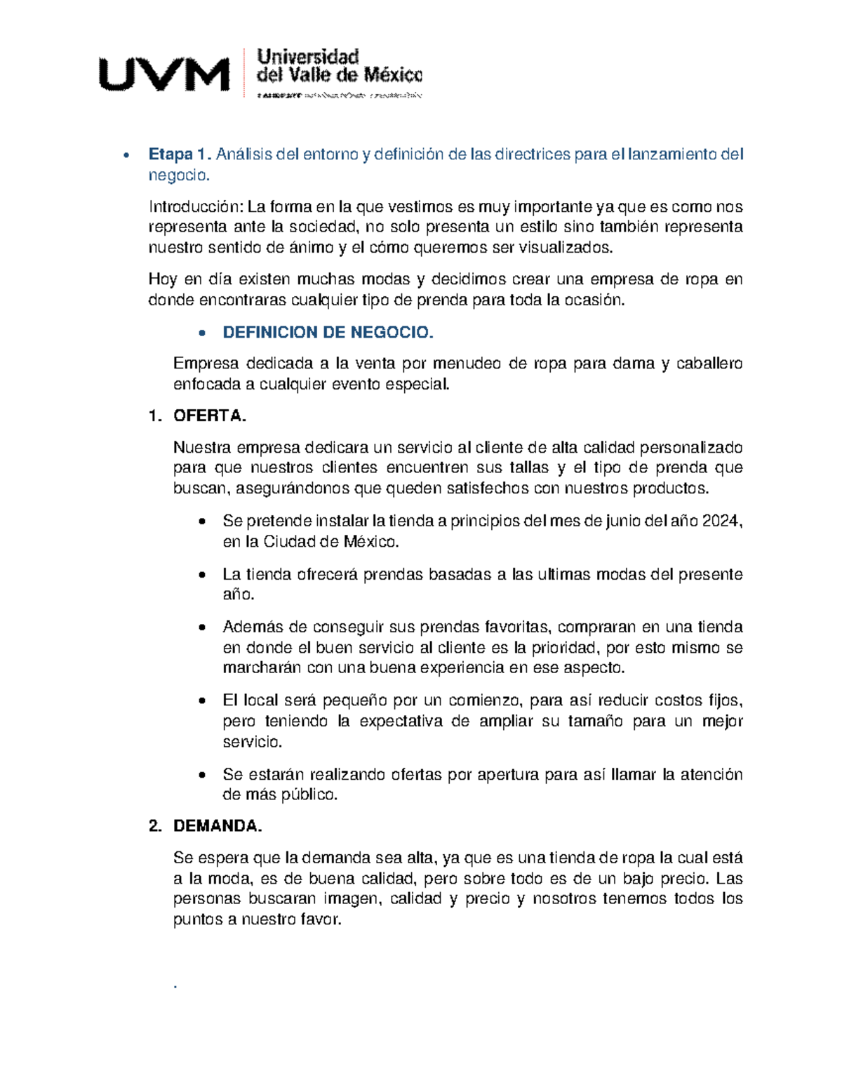 A4 EQ5 - • Etapa 1. Análisis del entorno y definición de las ...