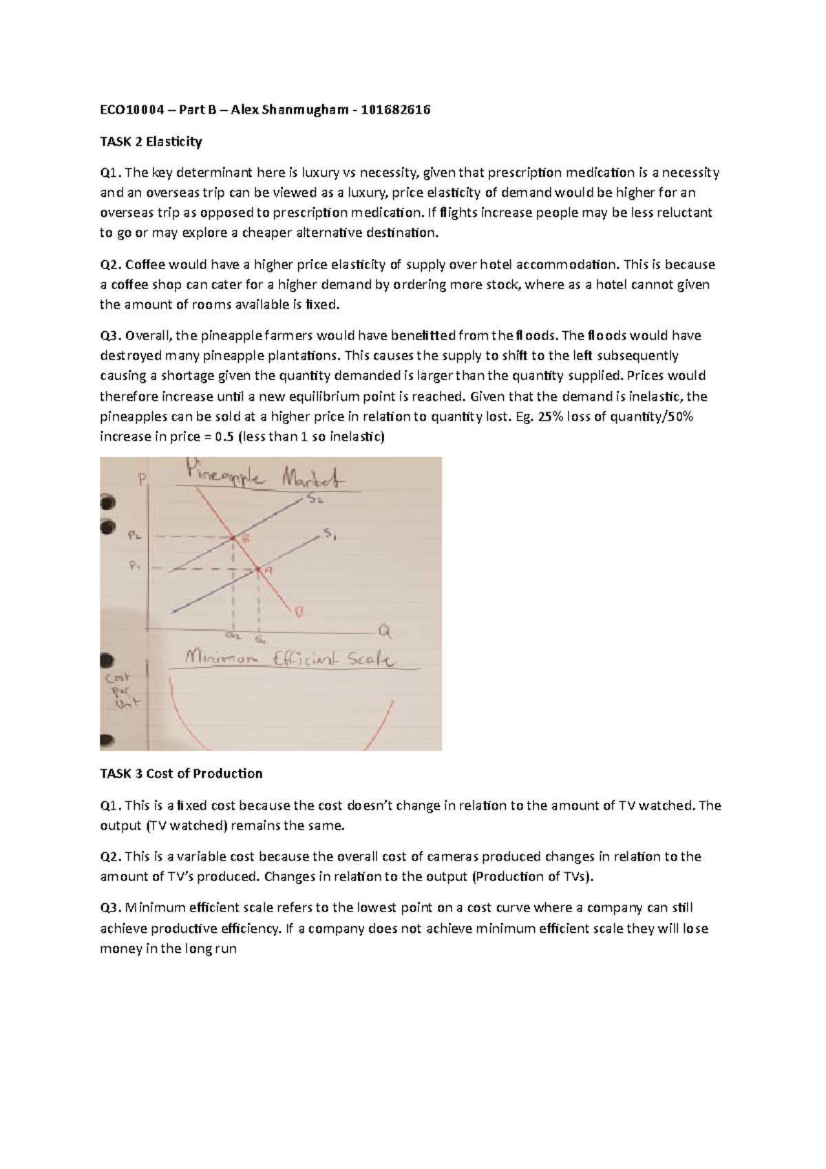 ECO10004 Part B - ECO10004 – Part B – Alex Shanmugham - 101682616 TASK ...