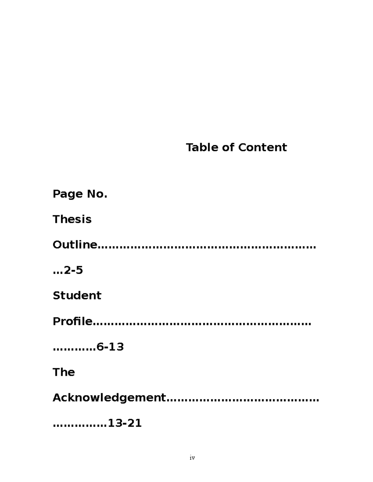 Dissertation Revised - Done - Table of Content Page No. Thesis - Studocu