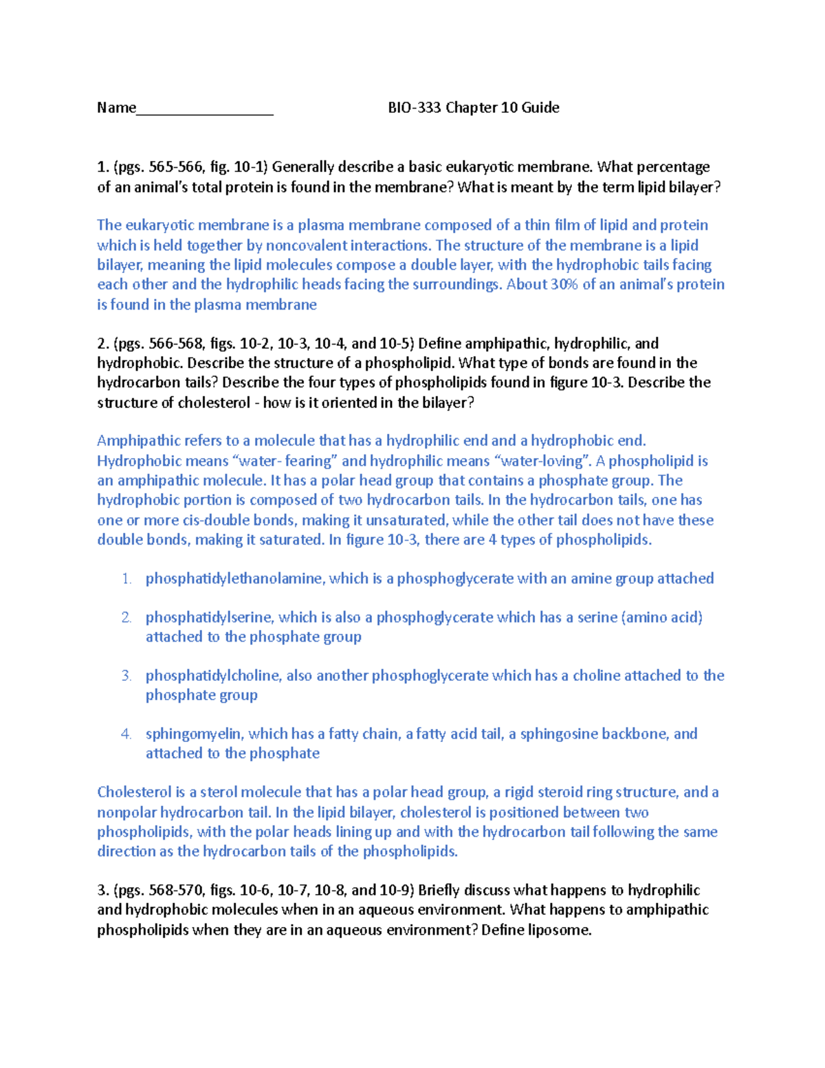 BIO-333 CH10 Guide - Name_________________ BIO-333 Chapter 10 Guide ...