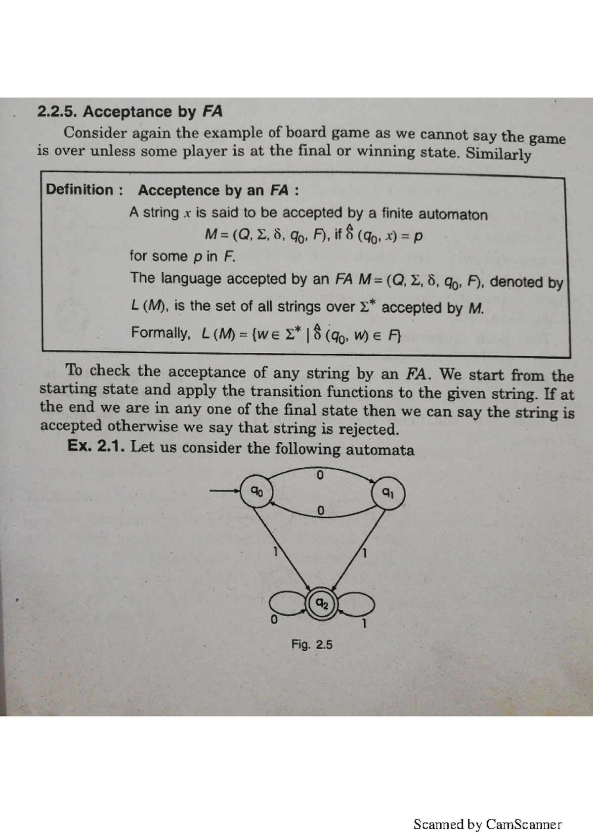 Acceptance of finite automata - Copy - Theory Of Automata & Formal Language - Studocu