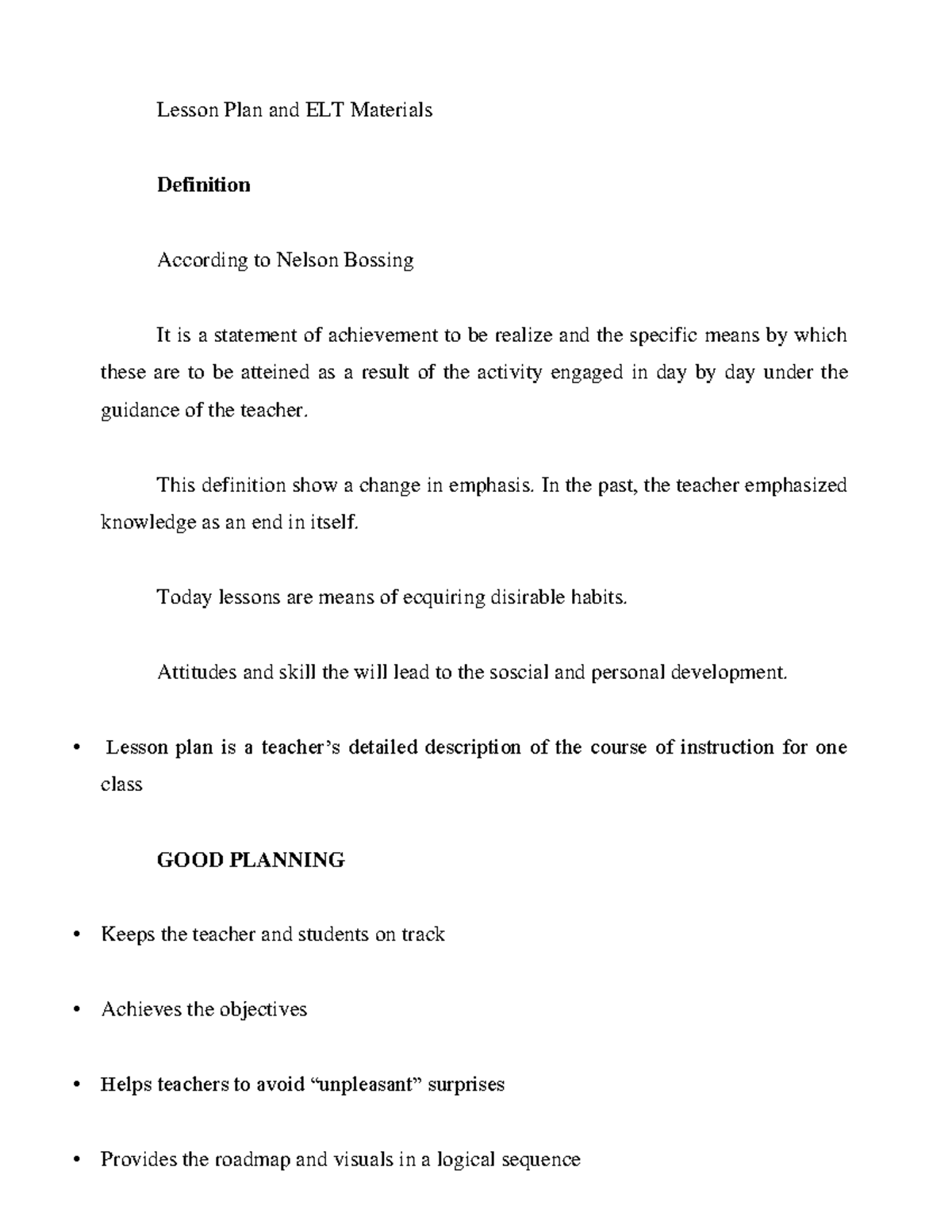 Lesson Plan and ELT Materials - Lesson Plan and ELT Materials ...