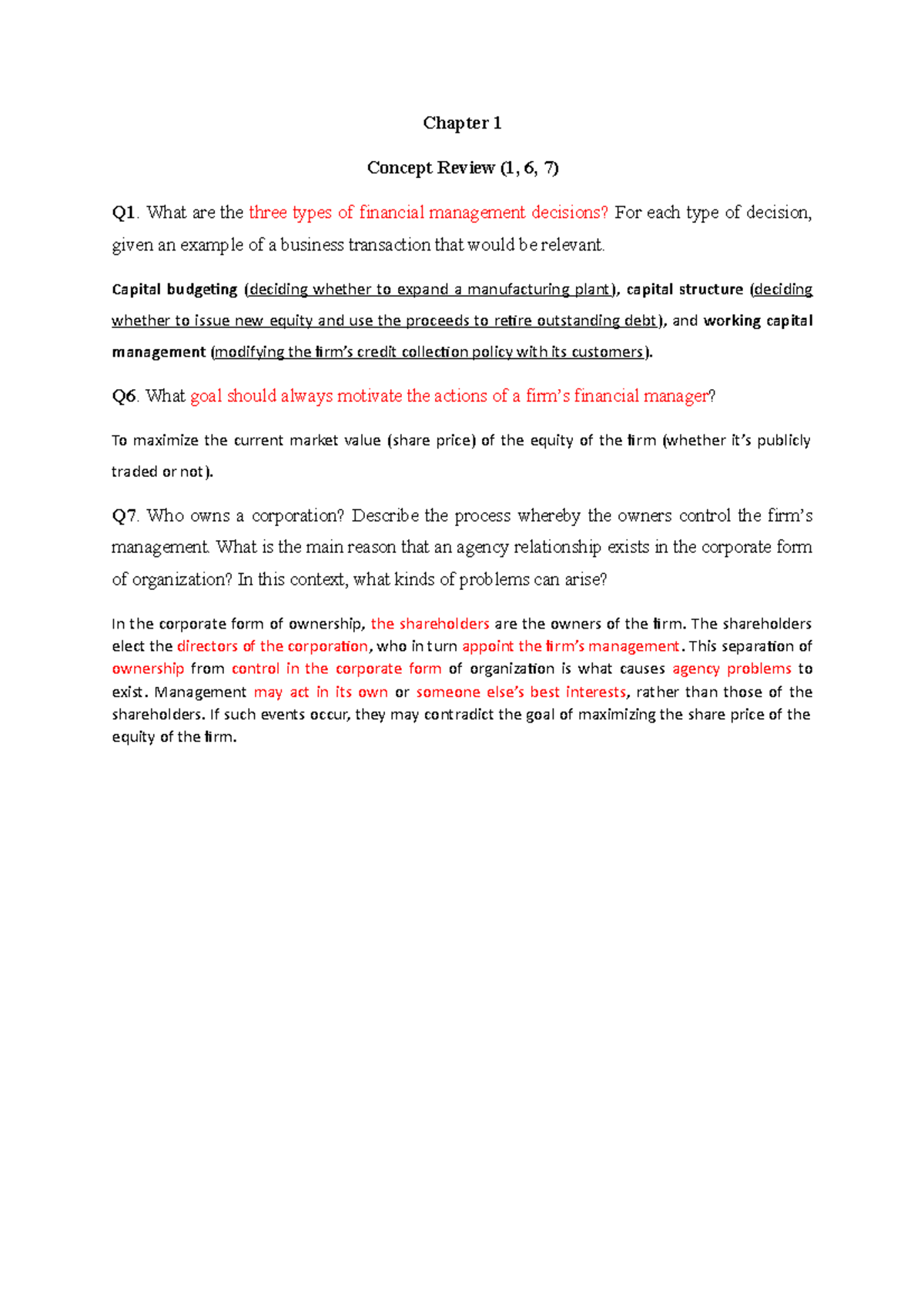 Week2 Tutorial 1 Chap 1 - give information - Chapter 1 Concept Review ...