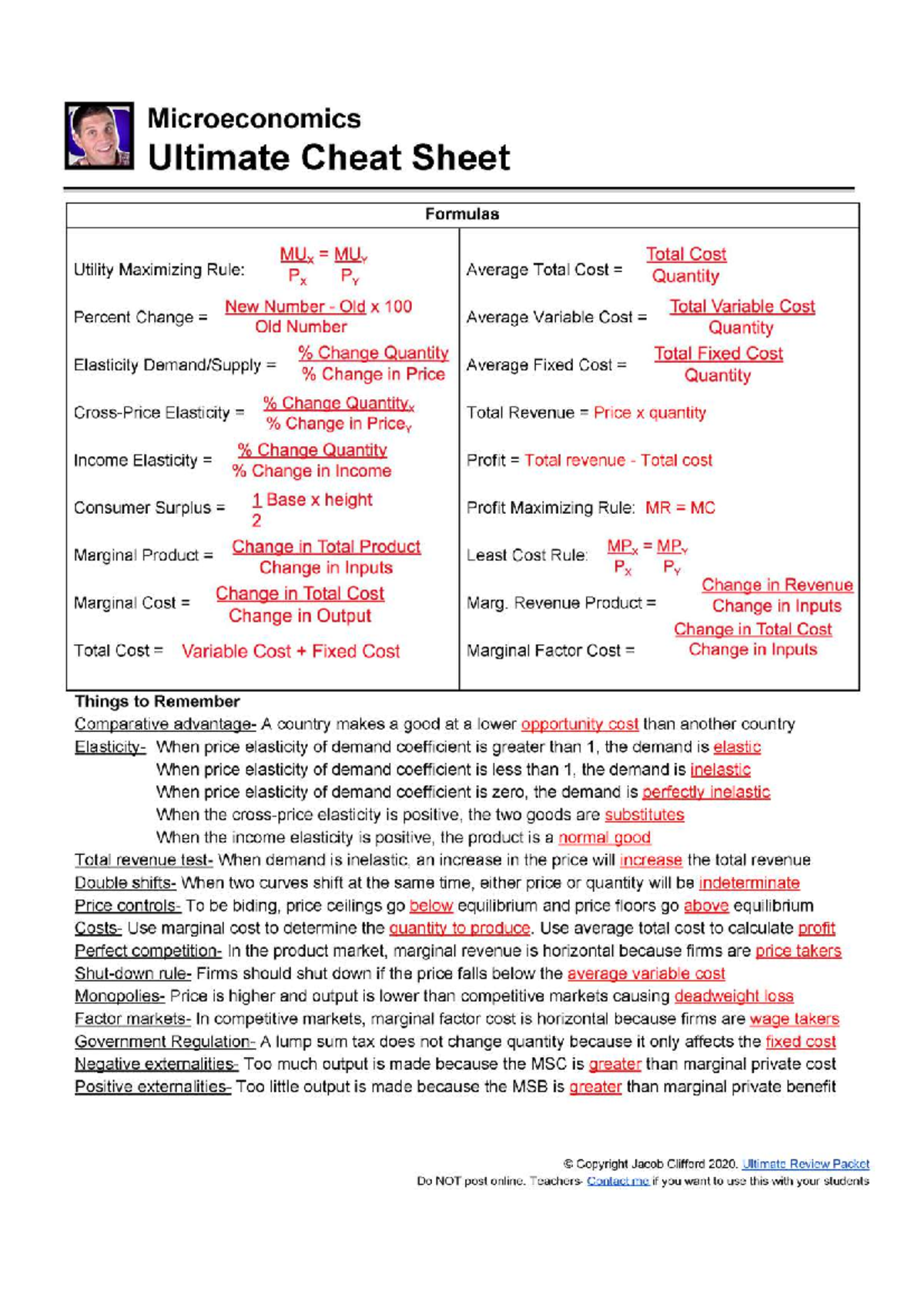 Eco cheat sheet - Economics for Managers - Studocu