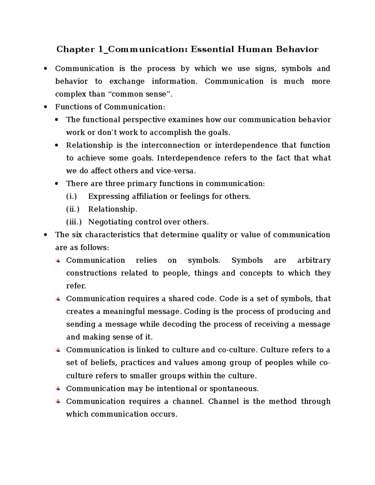 Chapter 1 - Chapter 1_Communication: Essential Human Behavior ...