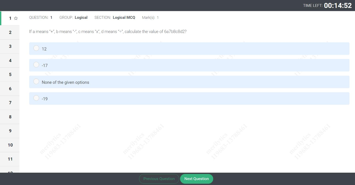 Merilytics IITG 2024 - efewf - TIME LEFT: 00:14:52 1 QUESTION: 1 GROUP ...