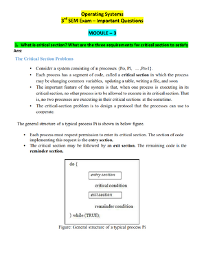 BCS303 Operating System Module 1 - Module - I : Introduction to OS ...