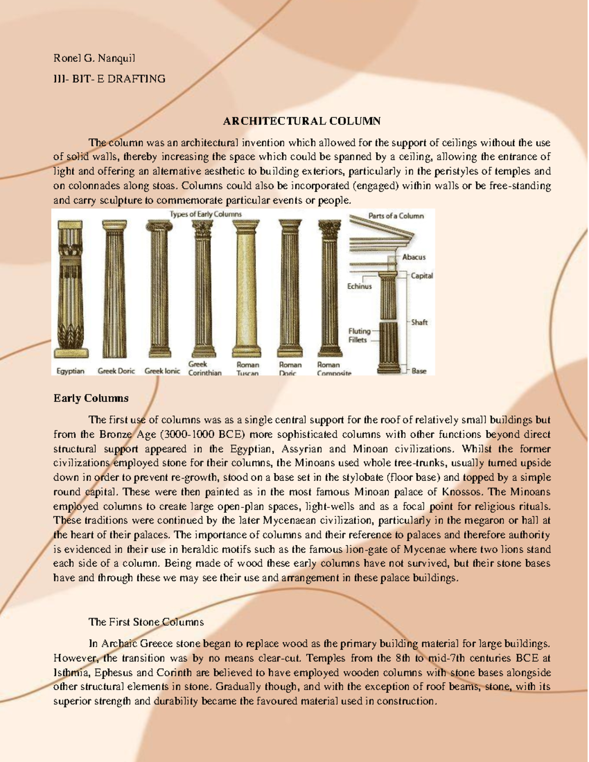 Architectural Columns - LBIT Drafting and Graphics Technology - PangSU ...