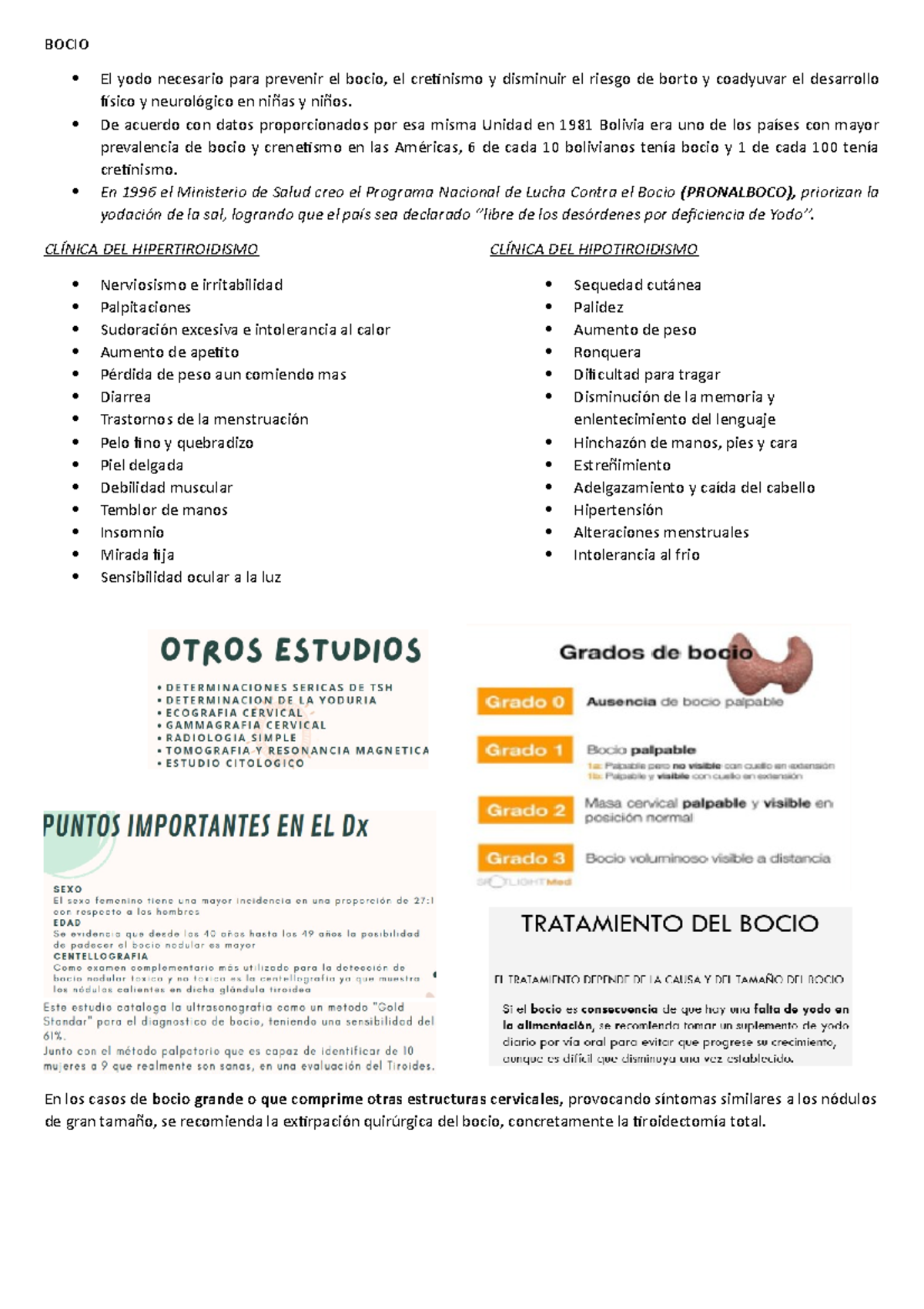 Bocio - BOCIO El yodo necesario para prevenir el bocio, el cretinismo y ...