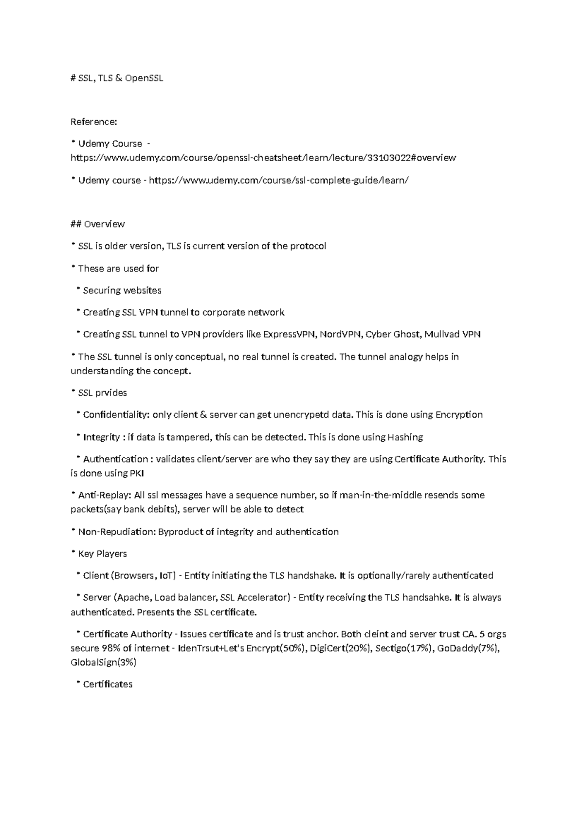 Tls-overview - This is cheat sheet for Computer Science Advanced Level ...