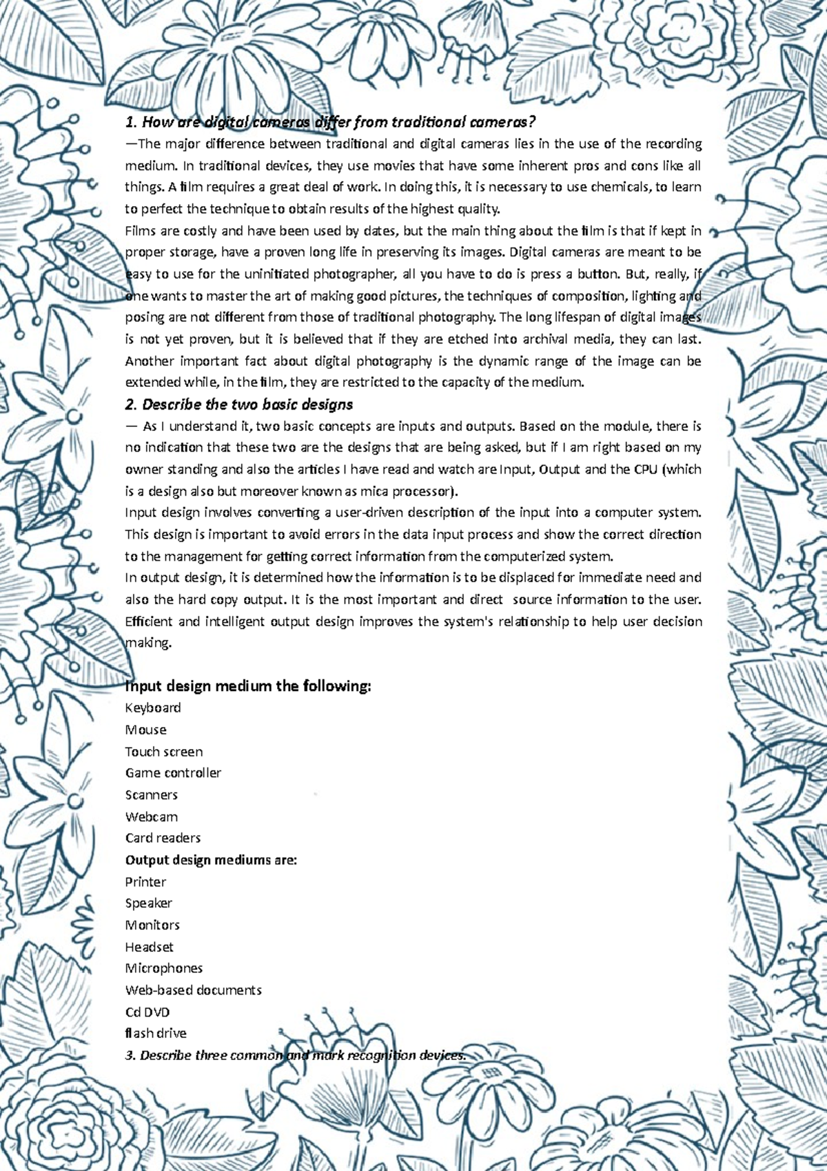 Living in it 3 - This is a course regarding Technology, its definition ...