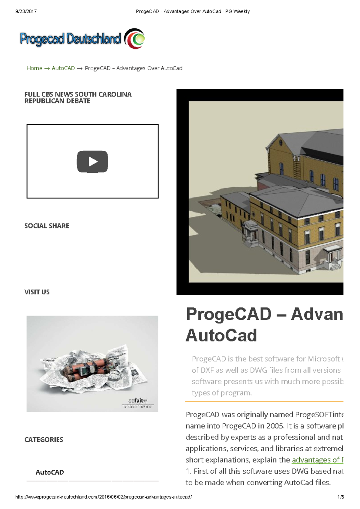Proge CAD - Advantages Over Auto Cad - PG Weekly - Home→AutoCAD→ ...