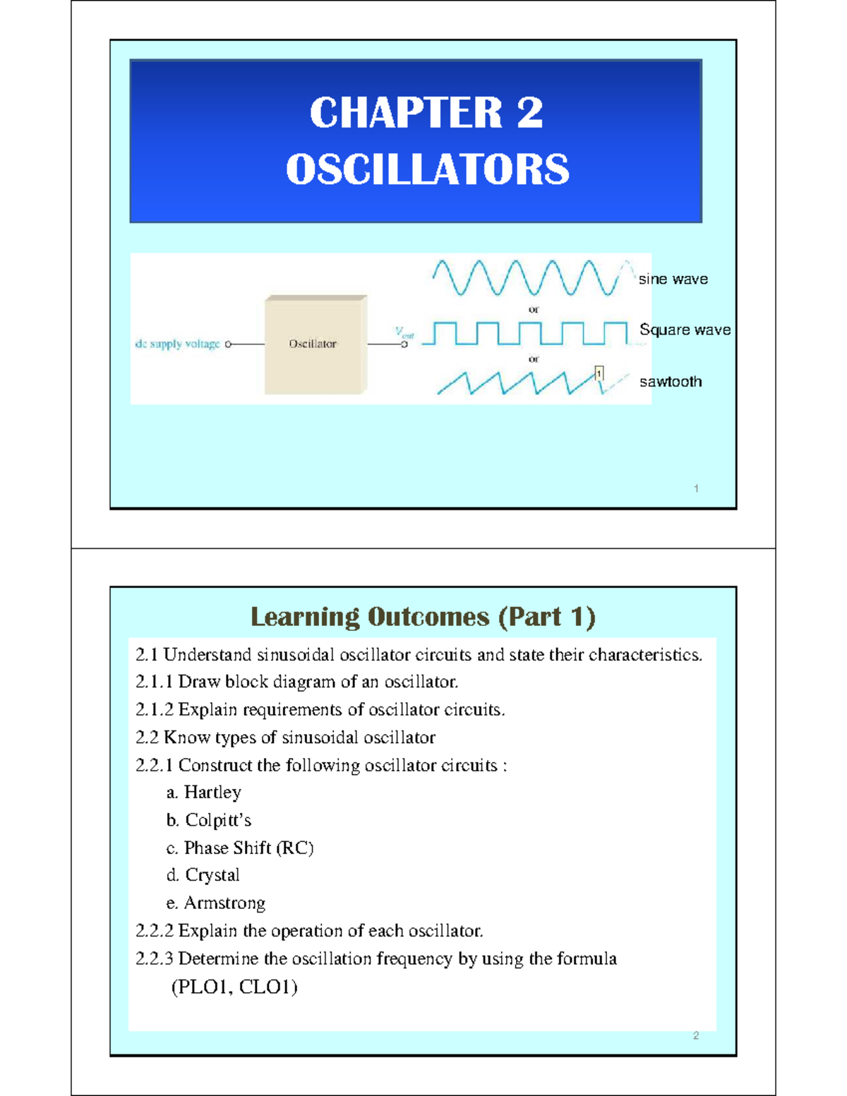 A3 Chapter 2 Oscillators - CHAPTER 2CHAPTER 2CHAPTER 2CHAPTER 2 - Studocu