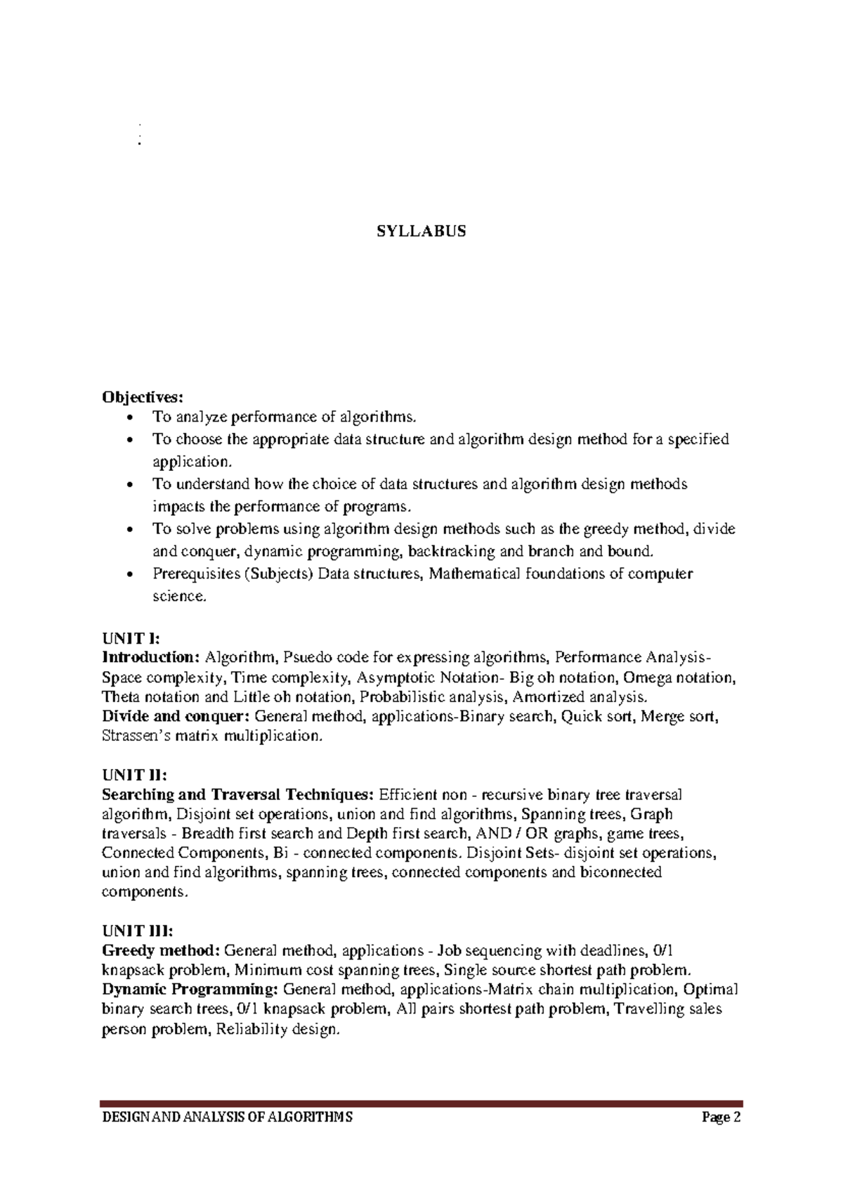 Design and Analysis Algorithms Notes - MALLA REDDY COLLEGE OF ...