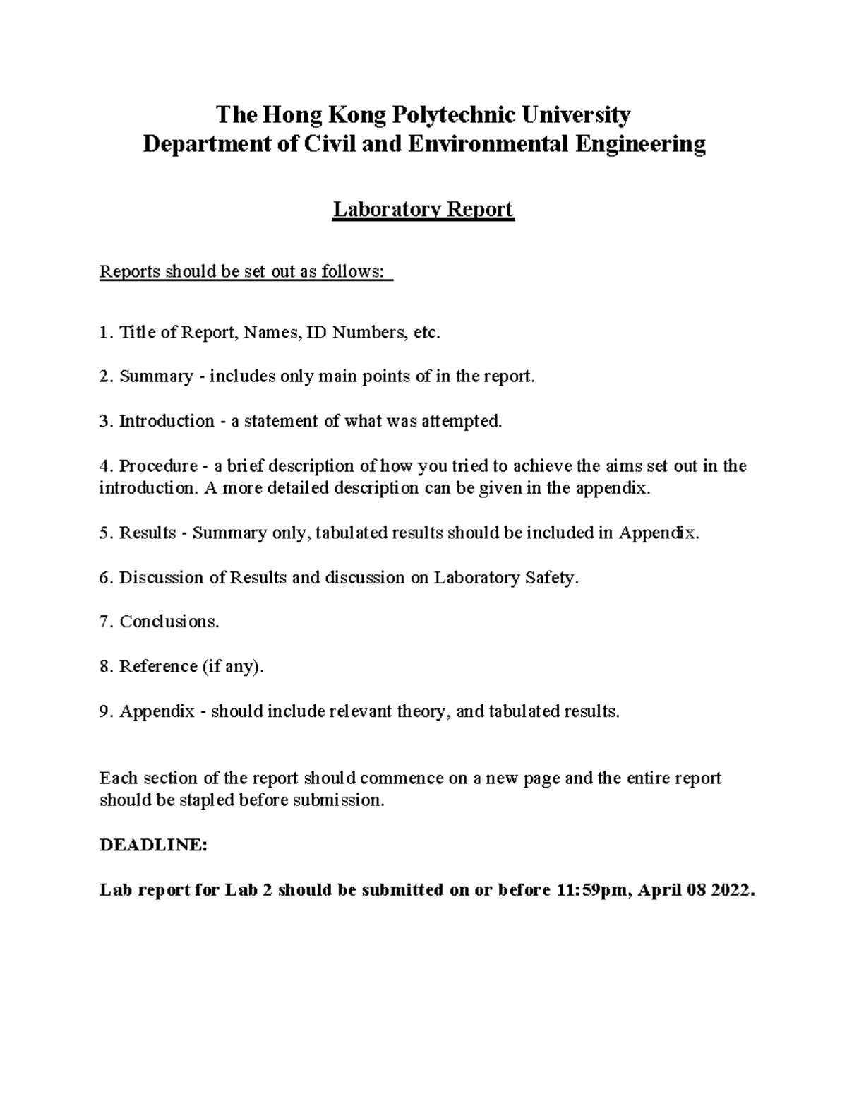 CSE30312-Marshall Test Lab Report Guidelines - The Hong Kong ...