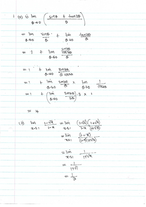 Limits and Continuity Notes - Calculus I Notes on Limits and Continuity ...