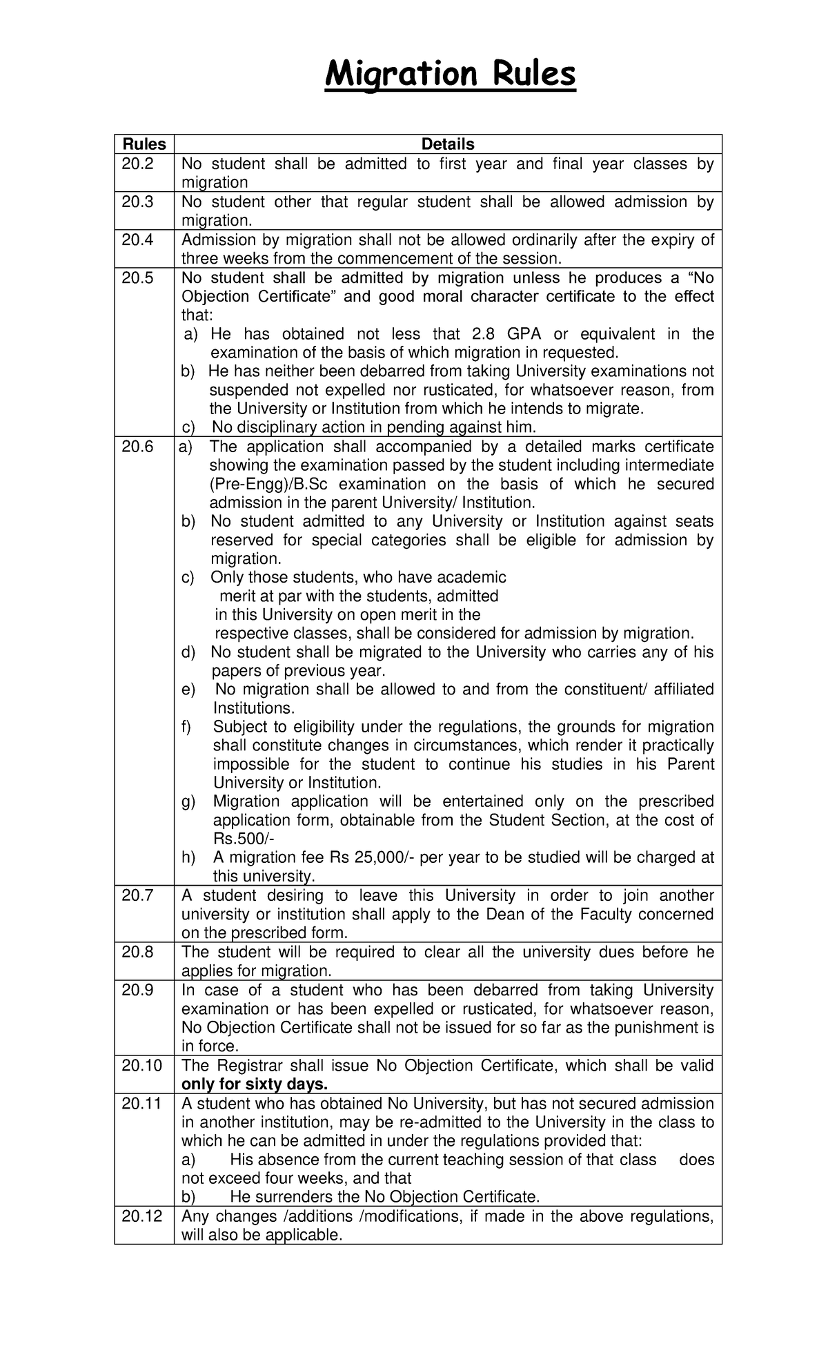 Migration Rules with a detail thing - Computer Science - Studocu