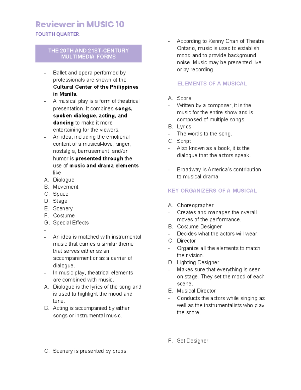Music reviewer - eyeysyyeys - Reviewer in MUSIC 10 FOURTH QUARTER THE ...