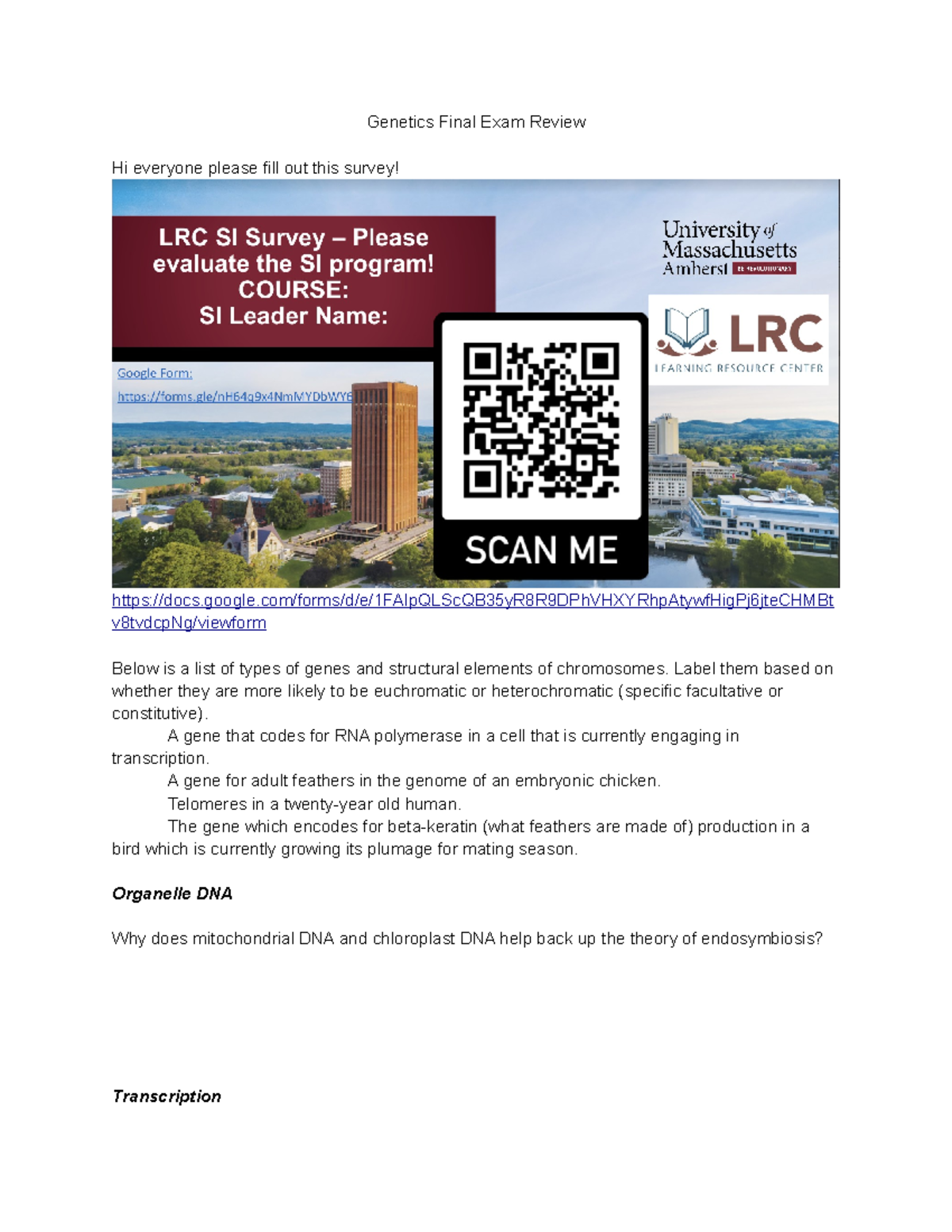 Genetics 311 Final Exam Practice Questions - Genetics Final Exam Review ...